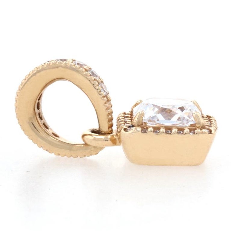 New Authentic Pandora Timeless Elegance Pendant, 14k Gold CZ Halo ...