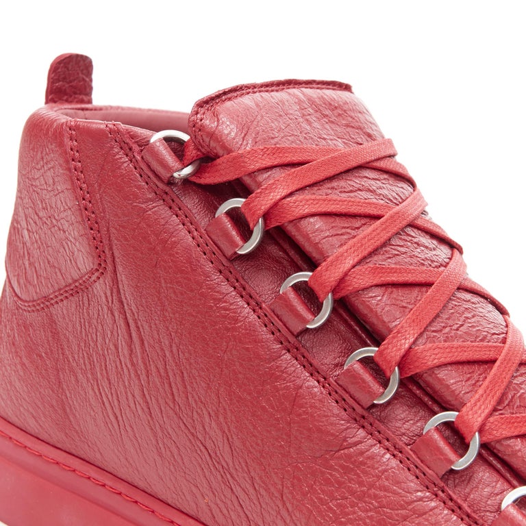 new BALENCIAGA Arena All Red high top sneakers EU41 US8 483497 WAY40 ...