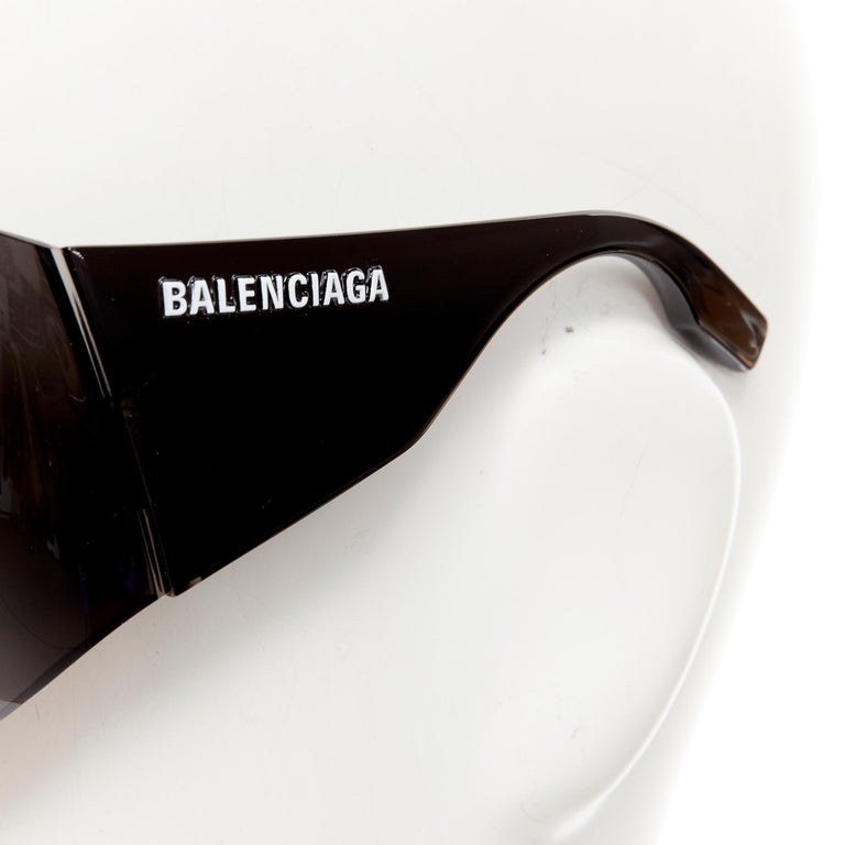 new BALENCIAGA DEMNA 2021 Runway Butterfly Mask shield sunglasses Kim ...