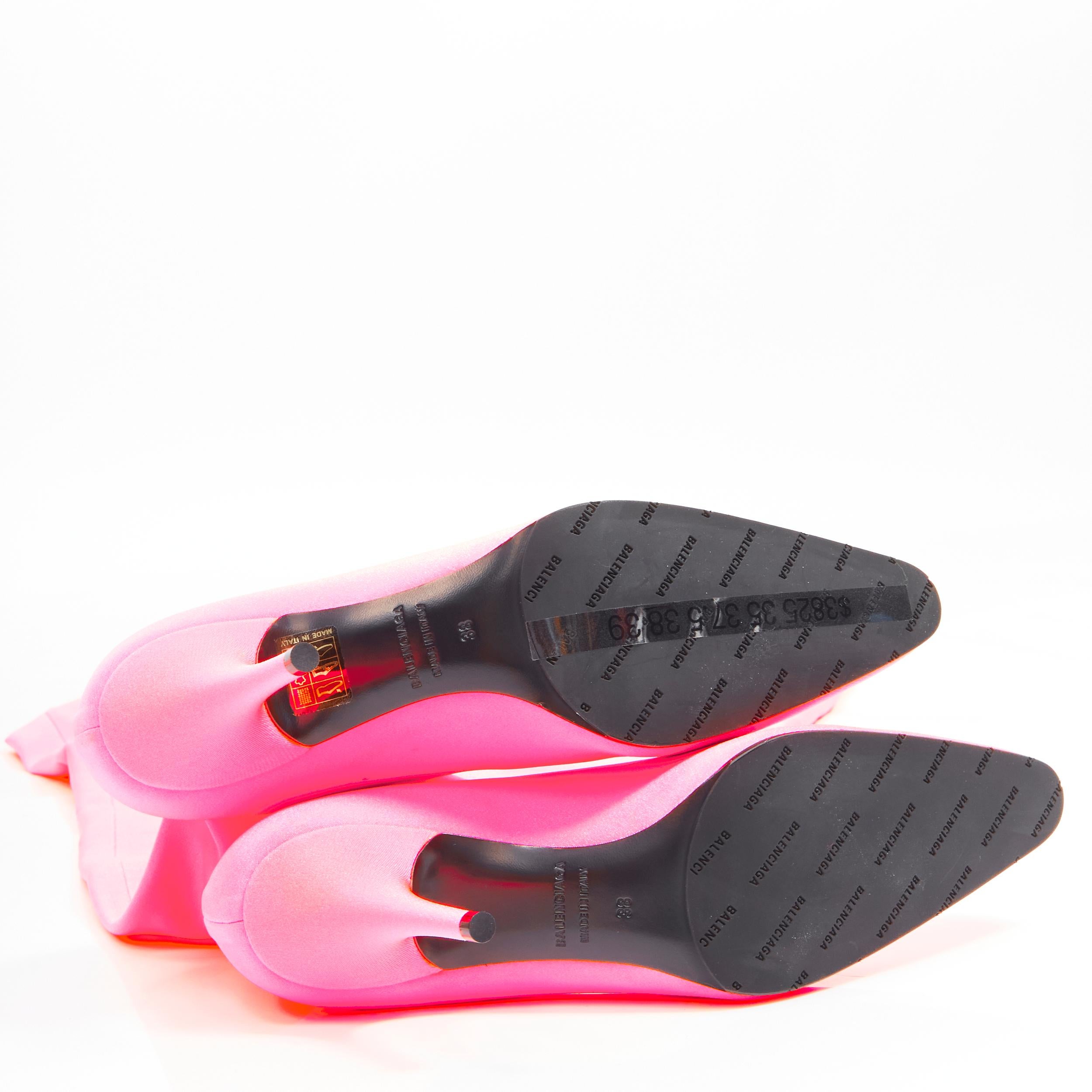 new BALENCIAGA Spandex Thigh over the knee Fluo Rose bright pink boot ...