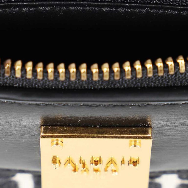 New Balmain Black 1945 Monochrome Leather Card Holder Wallet For Sale ...