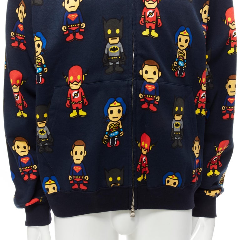 new BAPE A BATHING APE DC COMICS Vintage Batman Superman hoodie L For ...