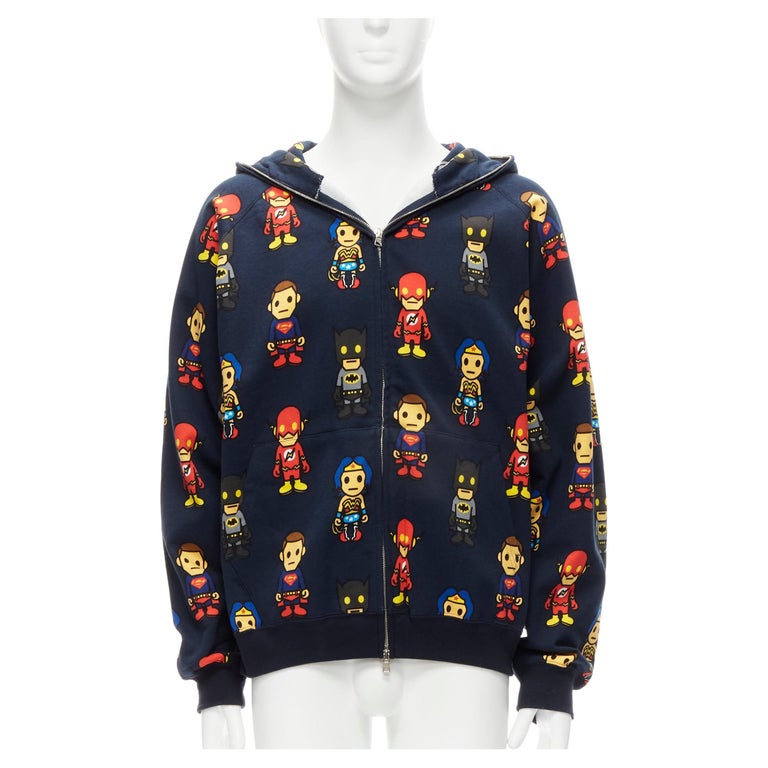 new BAPE A BATHING APE DC COMICS Vintage Batman Superman hoodie L For ...