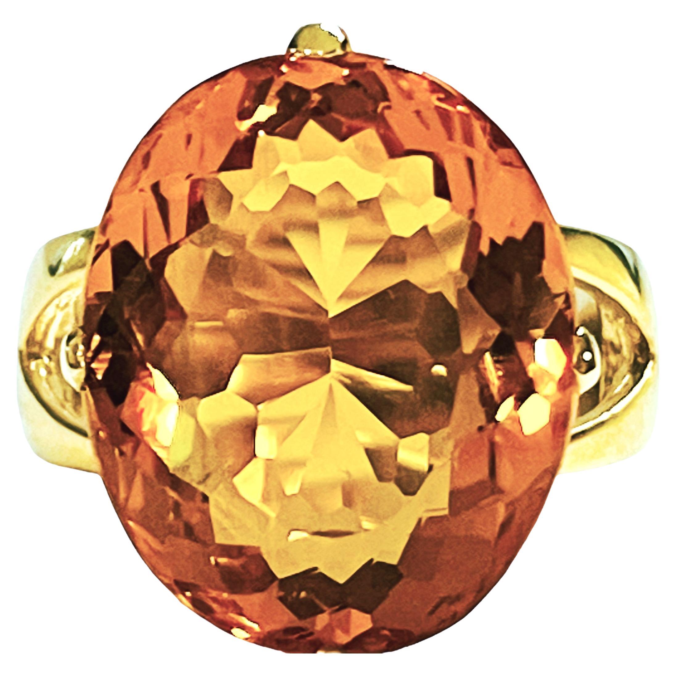 New Brazilian Green Yellow 20.20 Ct Ametrine Sterling Ring Size 5.75 ...