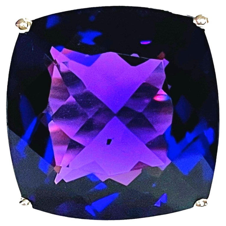 New Brazilian Color Changing Purple Blue 22.8 Ct Amethyst Sterling Ring ...