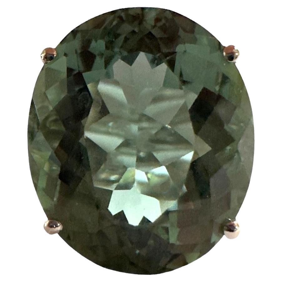 New Brazilian IF 15.20 Ct Forest Green Amethyst and Sapphire Sterling ...