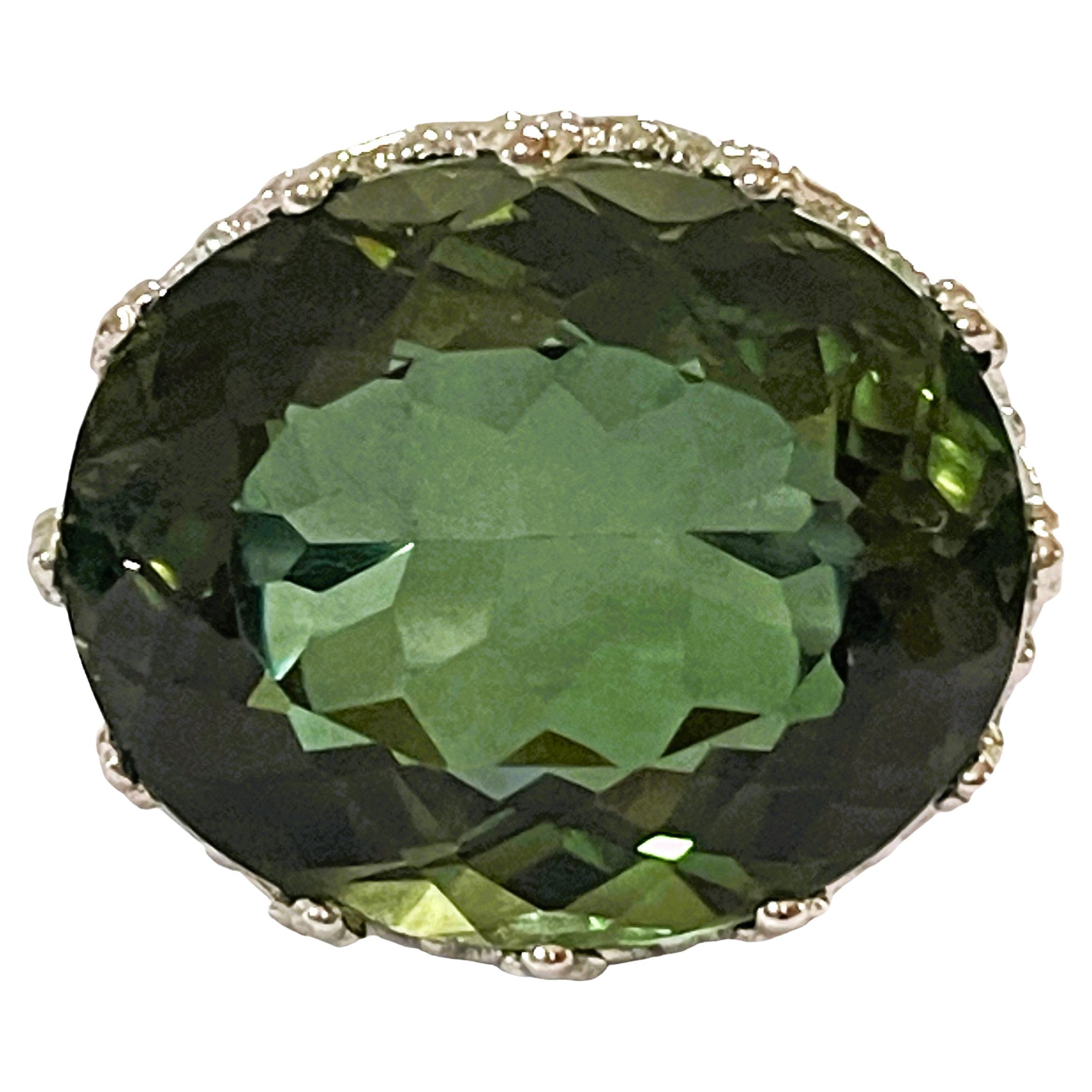 New Brazilian IF 11.90 Carat Forest Green Garnet and Sapphire Rgold ...