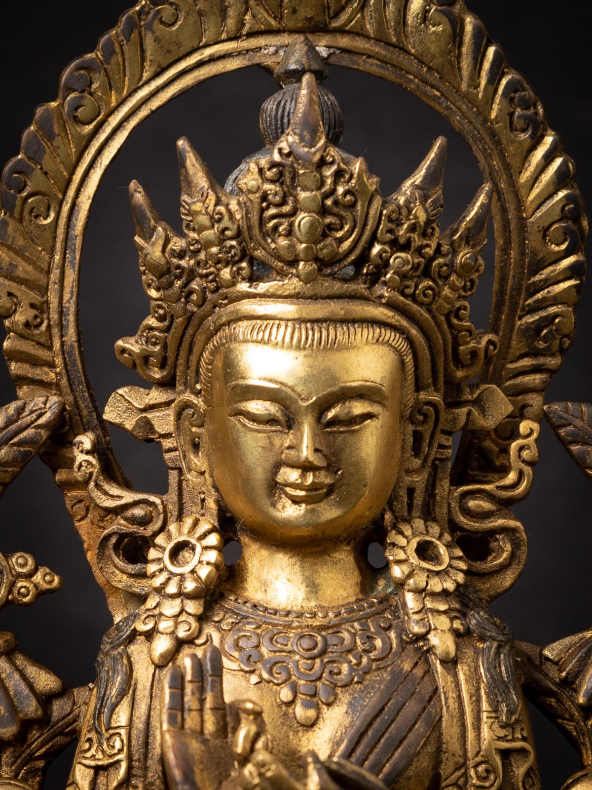 New Bronze Nepali Maitreya Buddha statue in Dharmachakra Mudra For Sale ...