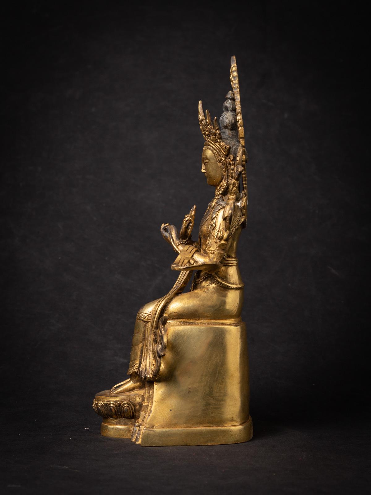 New Bronze Nepali Maitreya Buddha statue in Dharmachakra Mudra For Sale ...