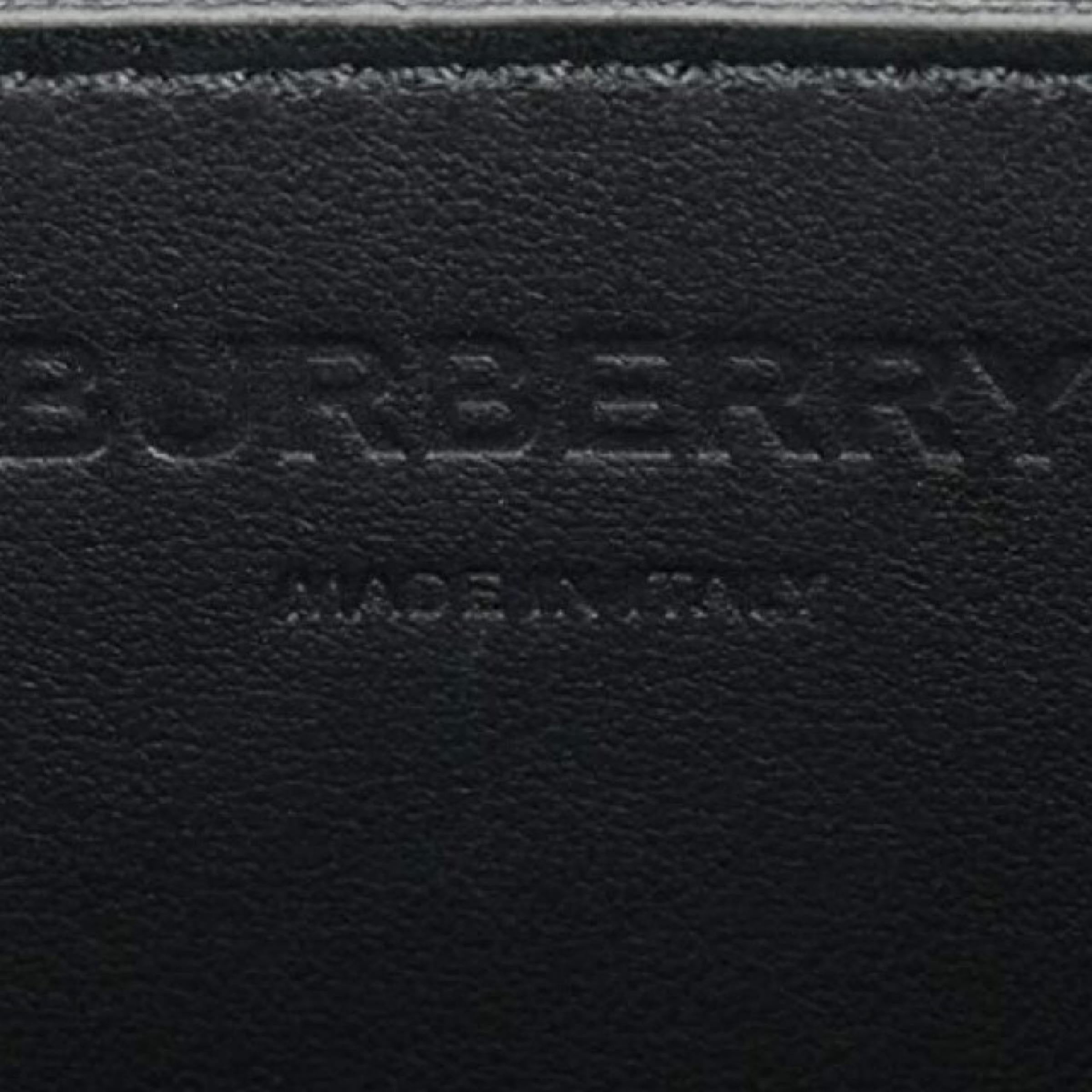 NEW Burberry Black Embosses Monogram Canvas Zip Around Wallet Clutch ...