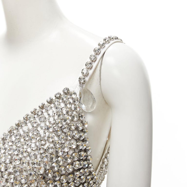 new BURBERRY RICCARDO TISCI Runway rhinestone crystal flapper dress UK6 ...