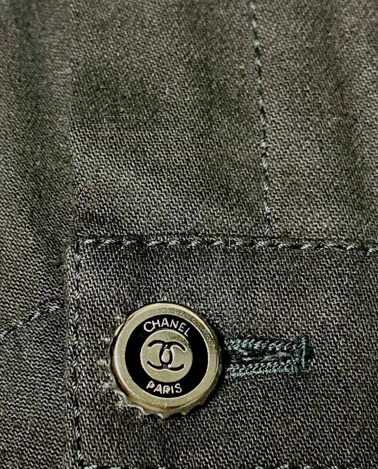 NEW Chanel Black Classic Shorts 5 Pocket Denim Style Pants 34 For Sale ...
