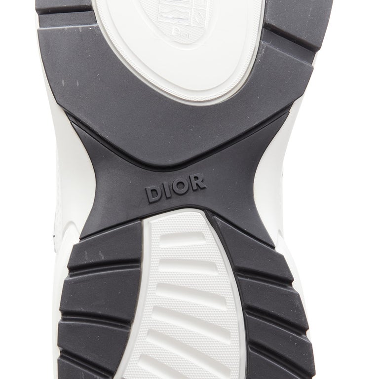 new CHRISTIAN DIOR B30 CD white leather grey mesh low runner sneaker ...