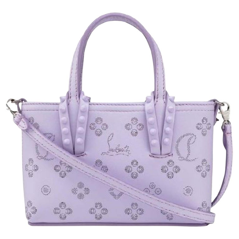 NEW Christian Louboutin Lilac Smoke Cabata Monogram Leather Tote ...