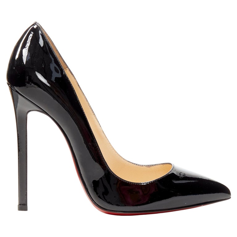 new CHRISTIAN LOUBOUTIN Pigalle 120 black patent stiletto pump EU36.5 ...