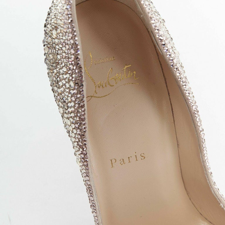 new CHRISTIAN LOUBOUTIN Pigalles Follies Strass Degrade pink grey ...
