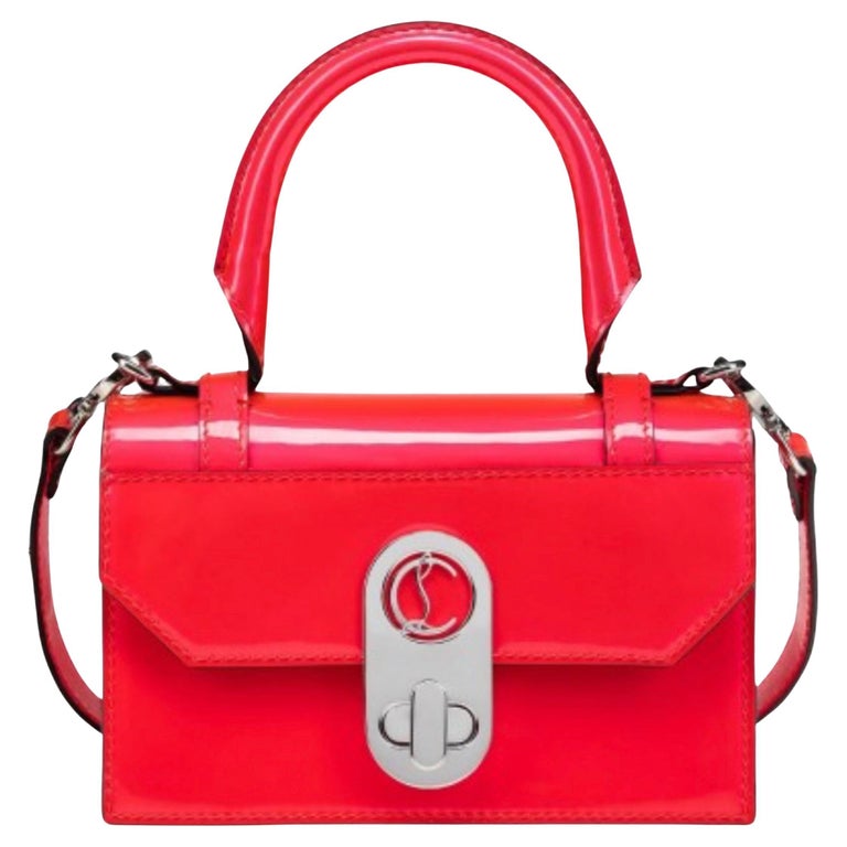 NEW Christian Louboutin Red Elisa Patent Mini Top Handle Crossbody ...