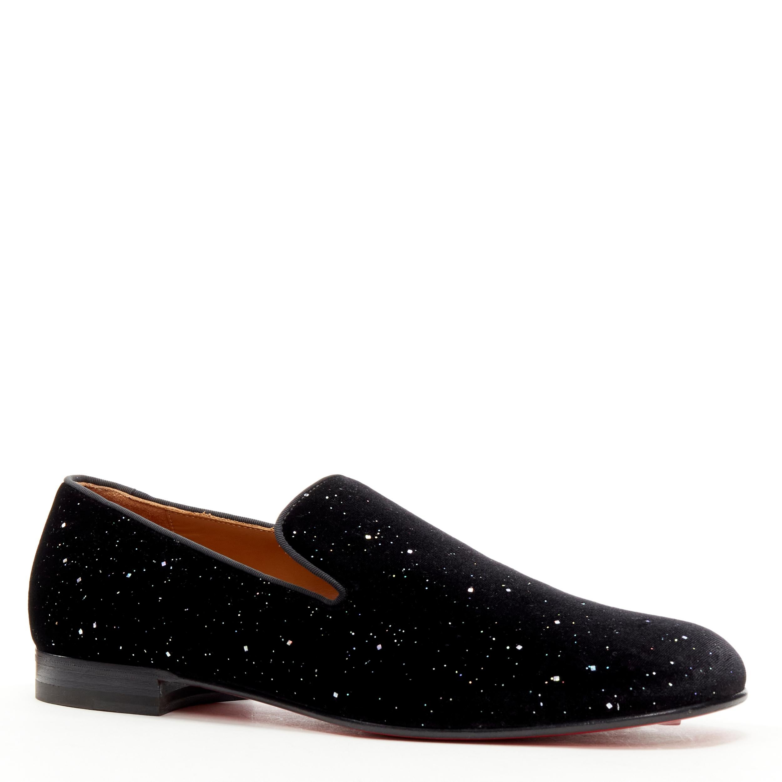 new CHRISTIAN LOUBOUTIN Rollerboy Flat Velvet Galactica black loafer ...