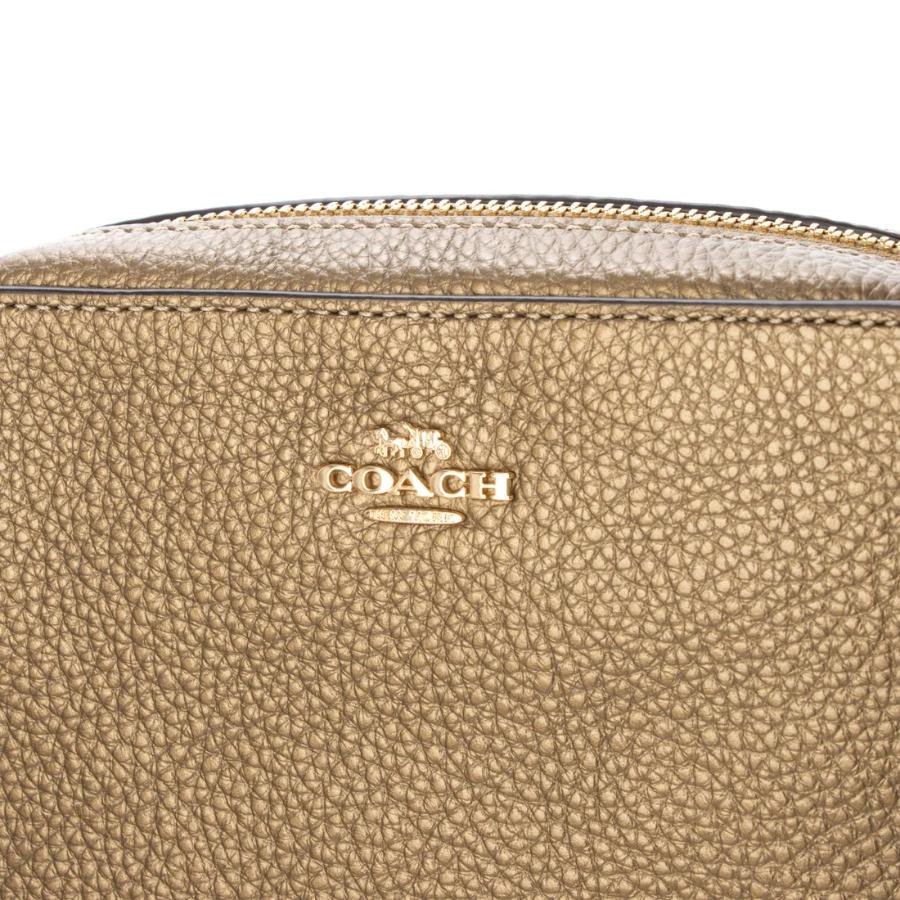 NEW Coach Beige Metallic Leather Mini Camera Crossbody Bag For Sale at ...