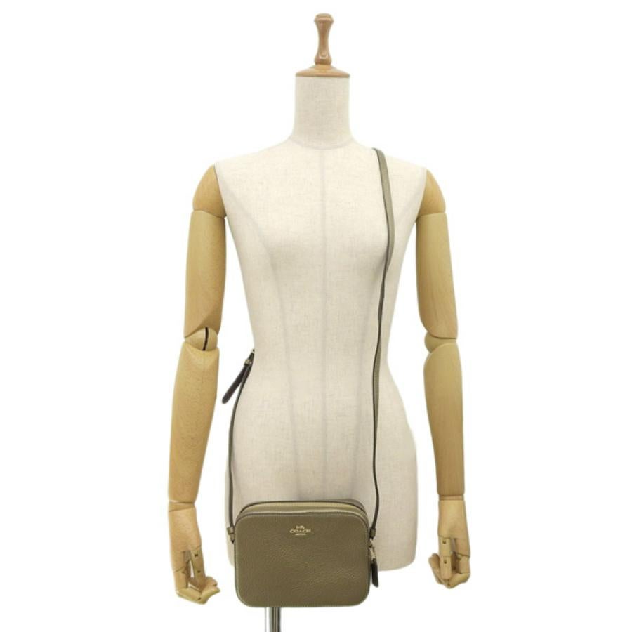 NEW Coach Beige Metallic Leather Mini Camera Crossbody Bag For Sale at ...