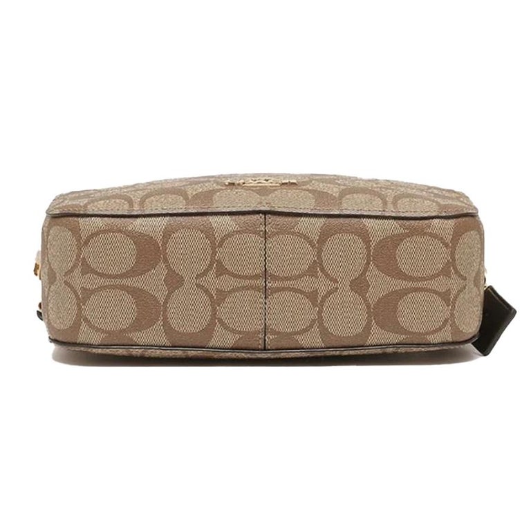 NEW Coach Beige Serena Monogram Signature Canvas Satchel Crossbody Bag ...