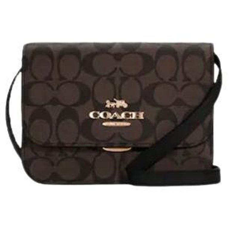 NEW Coach Brown Mini Brynn Monogram Signature Canvas Crossbody Bag For ...