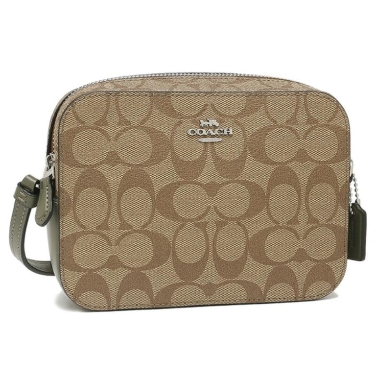 NEW Coach Brown Mini Camera Bag Monogram Signature Canvas Crossbody Bag ...
