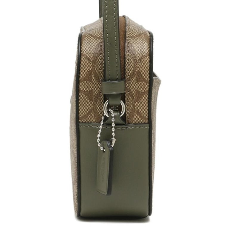 NEW Coach Brown Mini Camera Bag Monogram Signature Canvas Crossbody Bag ...