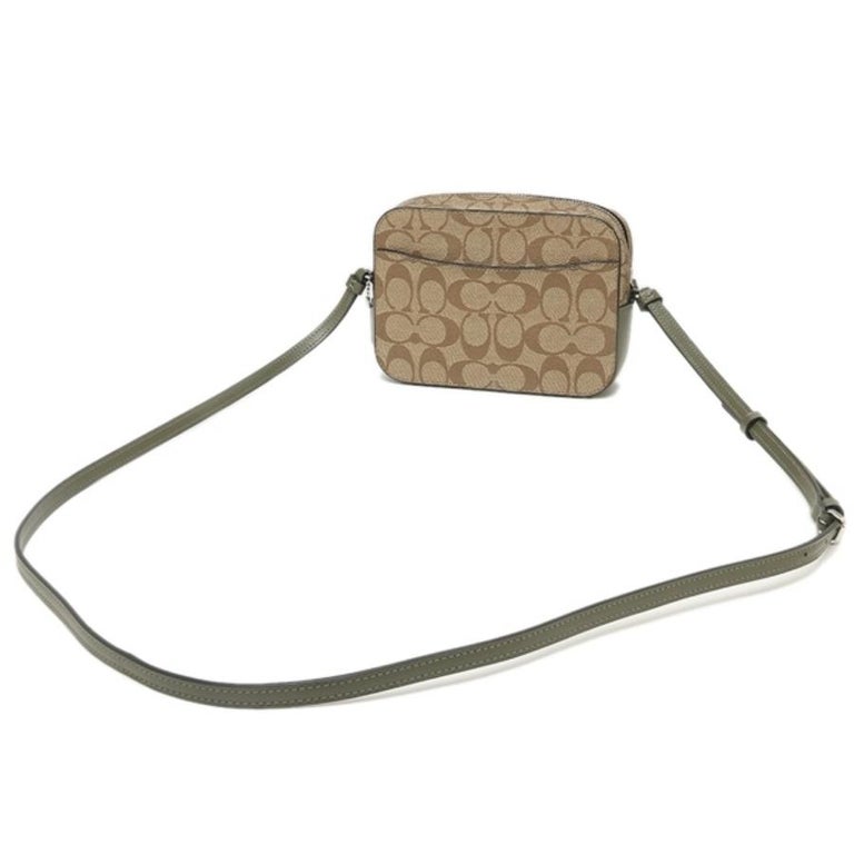 NEW Coach Brown Mini Camera Bag Monogram Signature Canvas Crossbody Bag ...