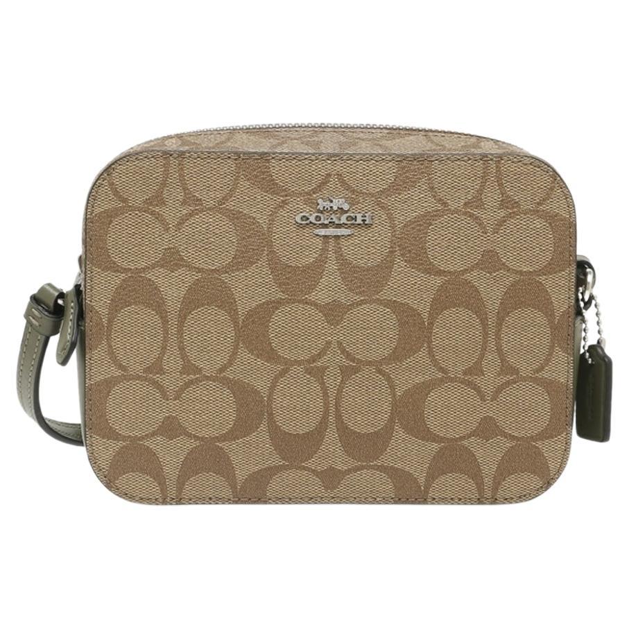 NEW Coach Brown Mini Camera Bag Monogram Signature Canvas Crossbody Bag ...