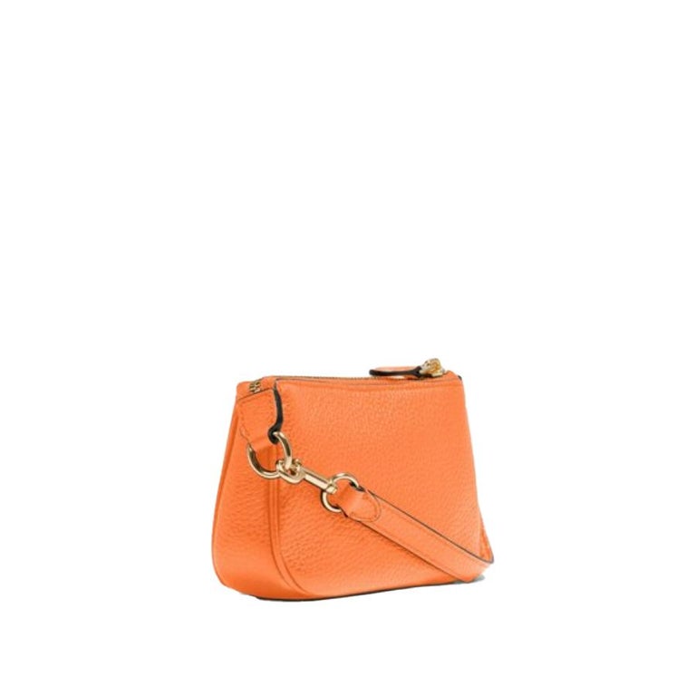 NEW Coach Orange Nolita 15 Leather Pouch Clutch Bag For Sale at 1stDibs