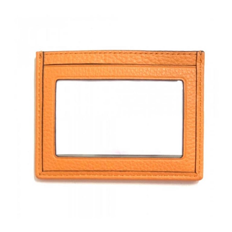 NEW Coach Orange Slim ID Signature Jacquard Leather Card Case Wallet ...