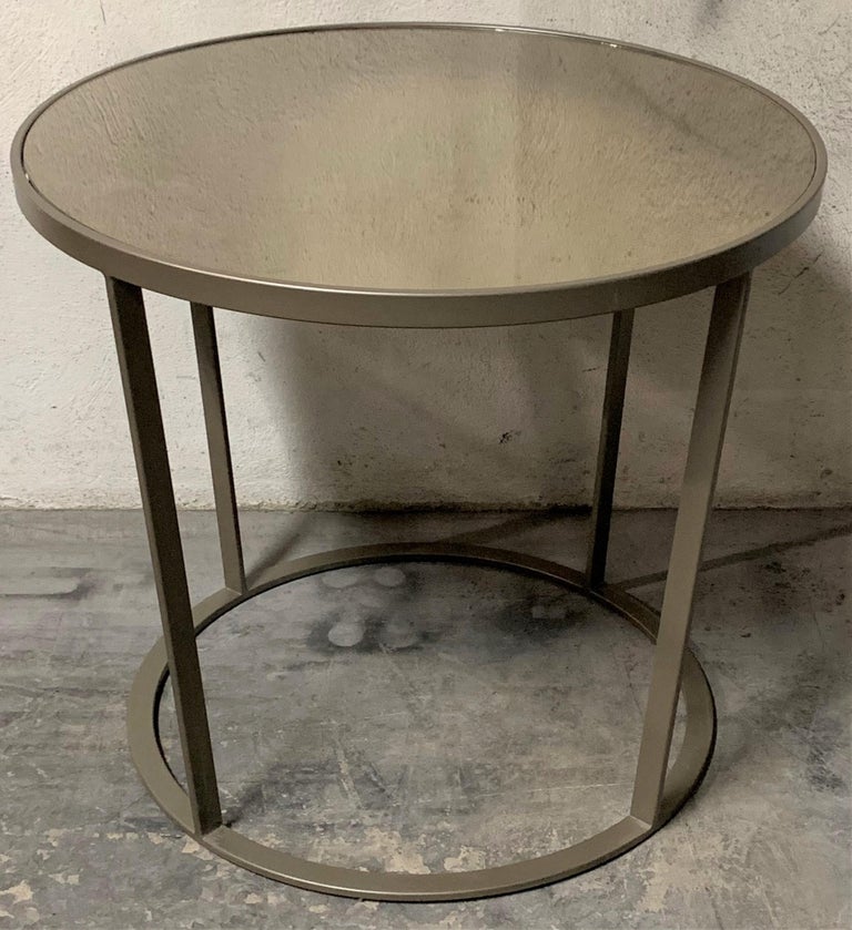 New Coffee or Side Table in Champagne Color with Smoked Mirrored Glass ...