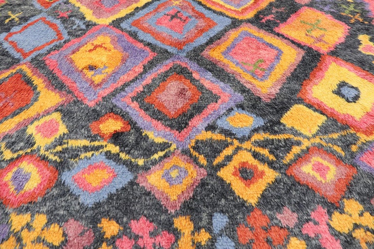 New Colorful Contemporary Tulu Shag Area Rug with Tribal Style For Sale ...