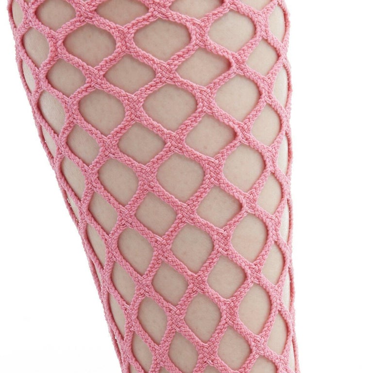 new COMME DES GARCONS light pink mesh fishnet socks hosiery at 1stDibs