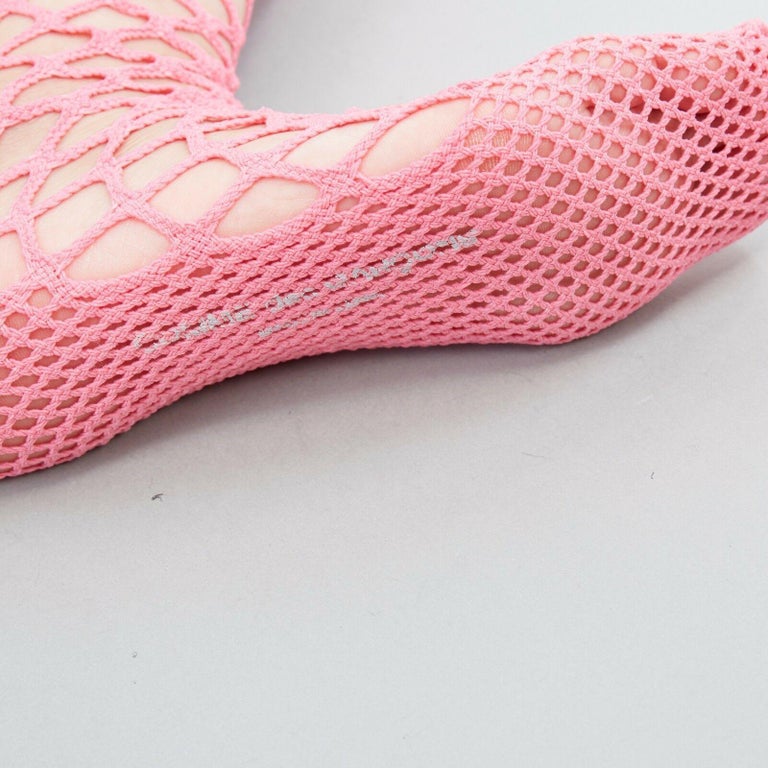 new COMME DES GARCONS light pink mesh fishnet socks hosiery at 1stDibs