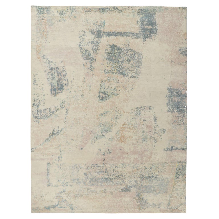 New Contemporary Abstract Wool and Silk Rug For Sale at 1stDibs