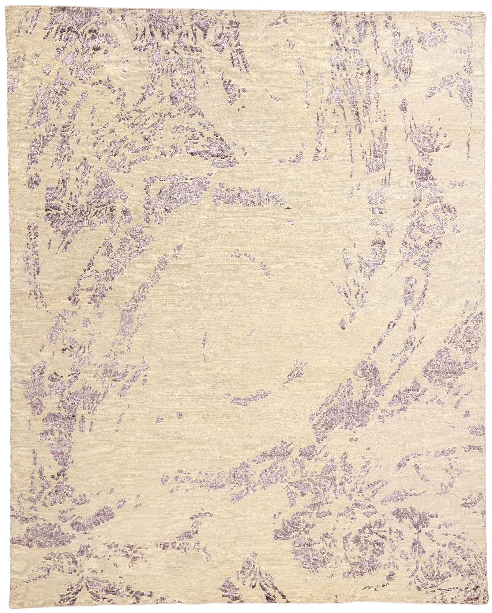 New Contemporary Abstract Wool and Silk Rug For Sale at 1stDibs