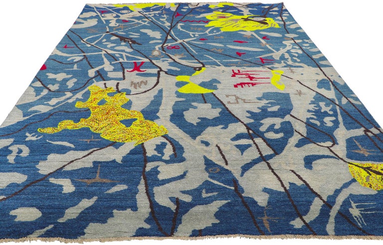 New Contemporary Area Rug Inspired by Joan Miro For Sale at 1stDibs