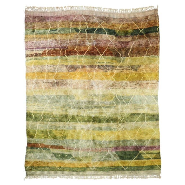 New Contemporary Berber Moroccan Rug with Biophilic Design For Sale at ...