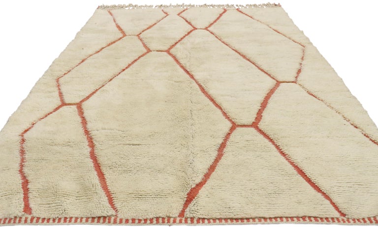 New Contemporary Berber Moroccan Rug with Cozy Hygge Vibes and Modern ...