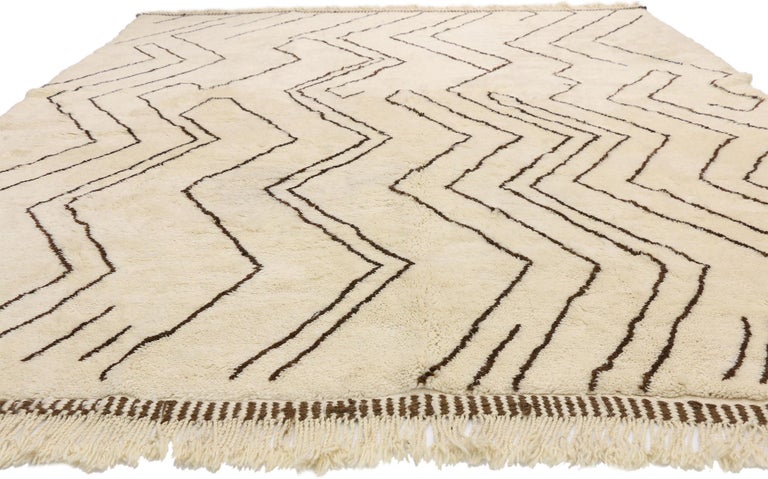 New Contemporary Berber Moroccan Rug with Organic Modern and Hygge ...