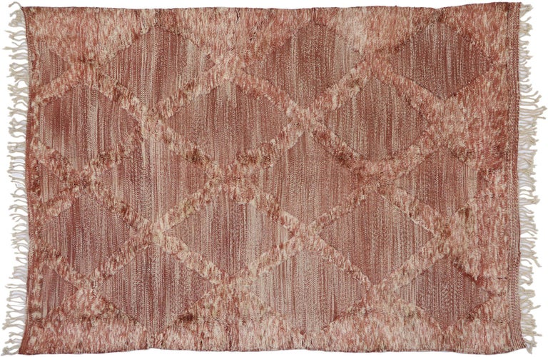 New Contemporary Berber Moroccan Souf Kilim Rug with Rustic Boho Style ...