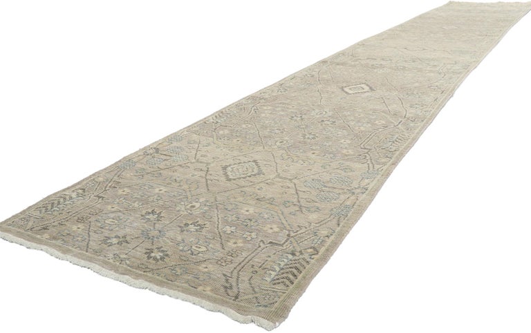 New Contemporary Distressed Hallway Runner with Modern Style For Sale ...
