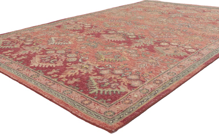 New Contemporary Distressed Rug with Modern Vintage Style For Sale at ...