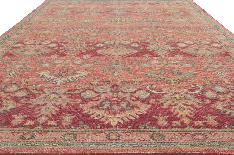 New Contemporary Distressed Rug with Modern Vintage Style For Sale at ...