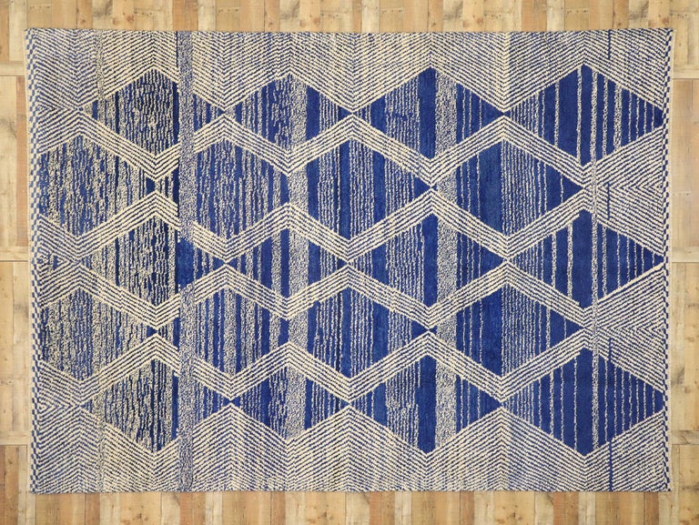 New Contemporary Geometric Moroccan Rug with Deconstructivism ...