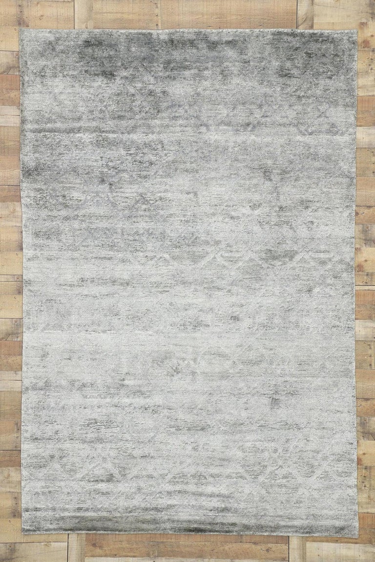 Contemporary Gray Area Rug with Scandi-Modern and New Nordic Style For ...