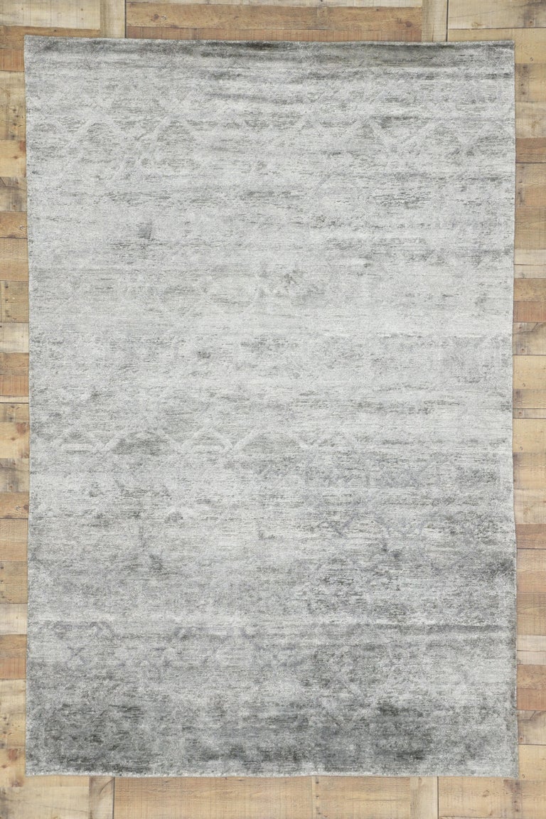 Contemporary Gray Area Rug with Scandi-Modern and New Nordic Style For ...