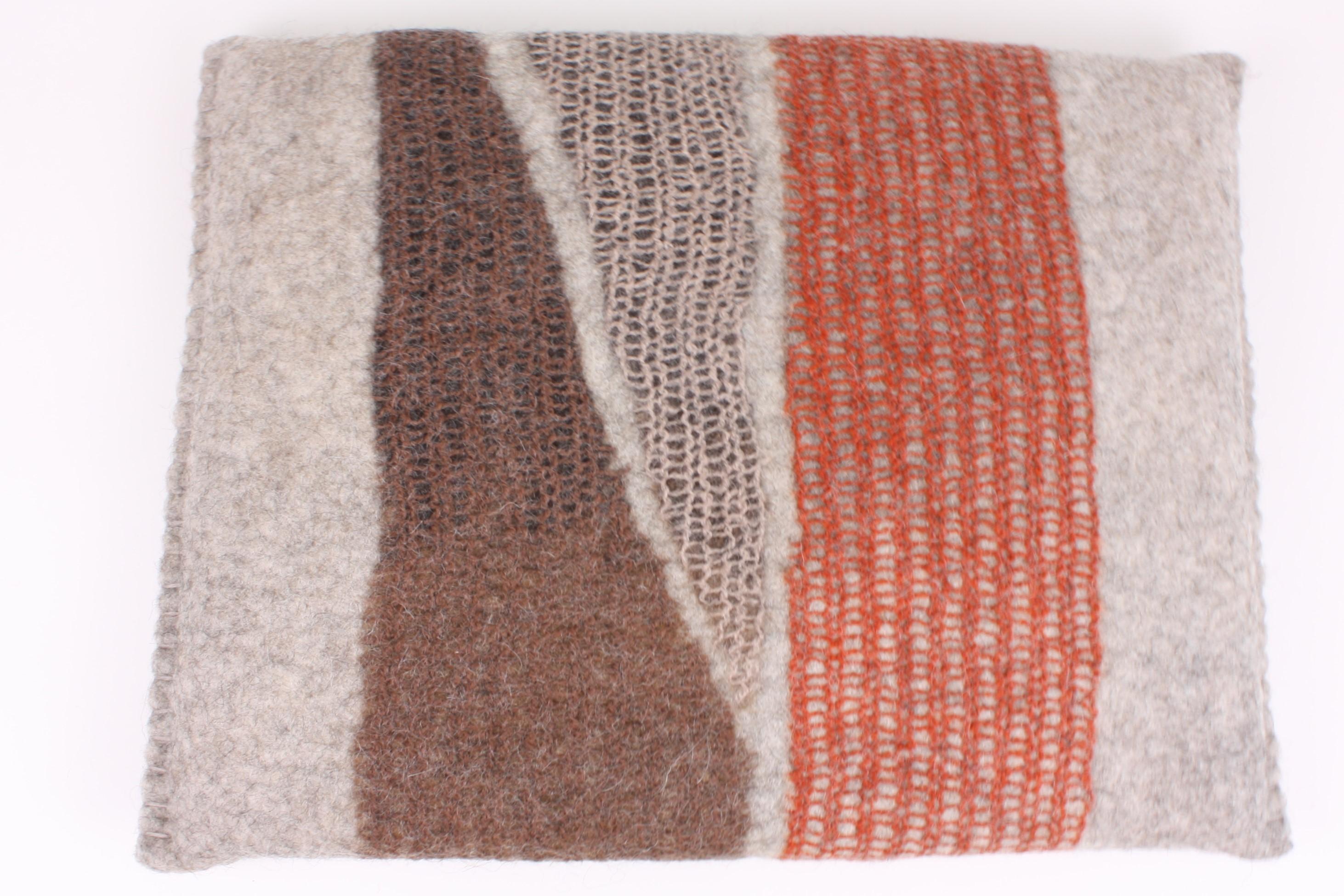 New Contemporary Hand-Felted Wool Bench with 2 Cushions For Sale at ...